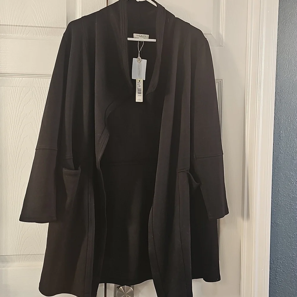Max Studio | Sweaters | New Max Studio Draped Collar Open Front Heavy ...